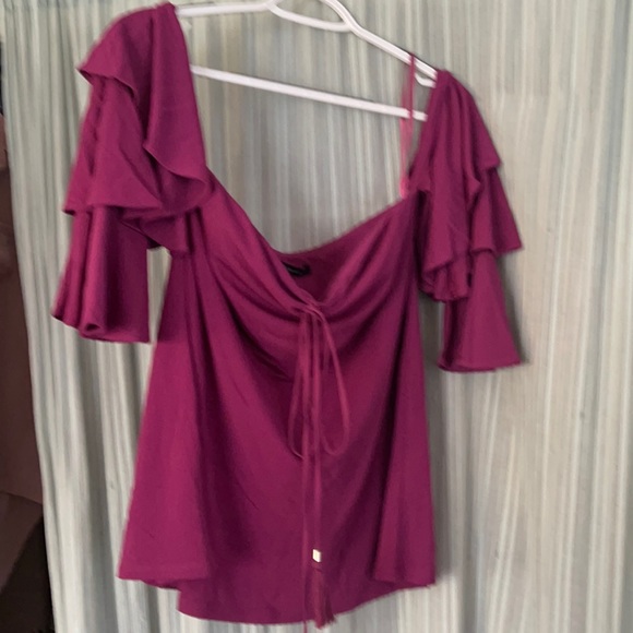 Tops | Side Arm Ruffle Blouse | Poshmark